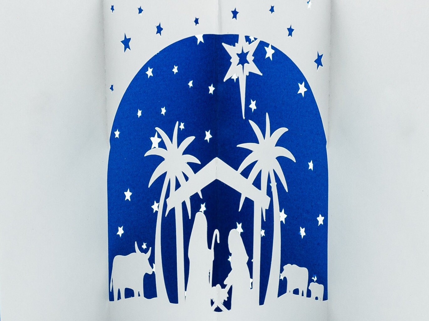 Silent Night 3D Pop Up Nativity Scene Christmas Card: Peace on Earth H ...